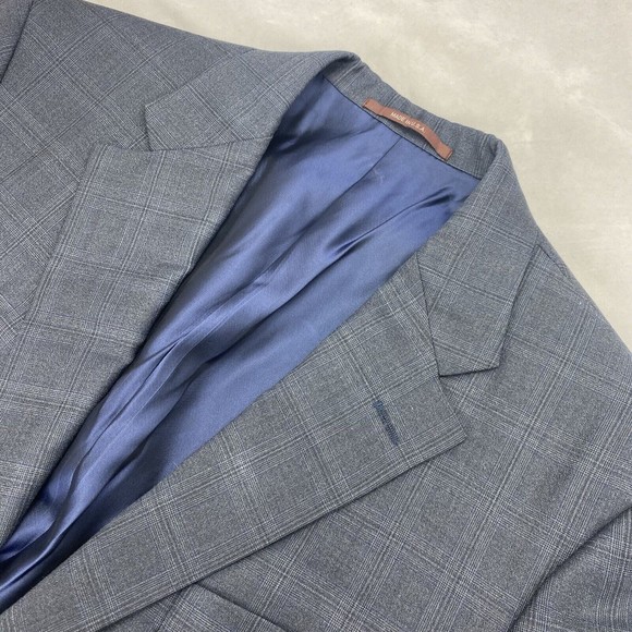 Hickey Freeman | Suits & Blazers | Hickey Freeman Mens Blue Grey Tartan ...
